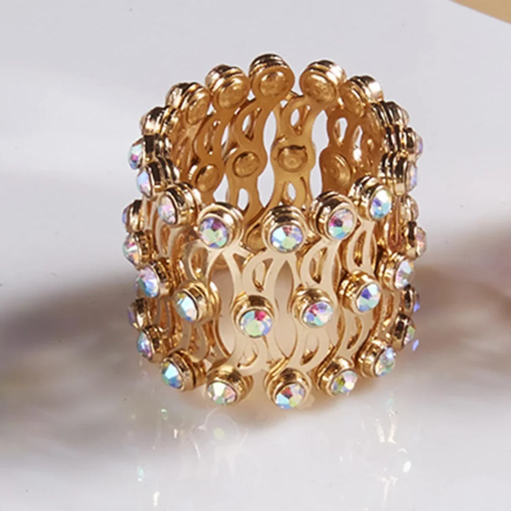 "Golden Hour Drama – Sparkle Stack Ringlet (Bracelet’s Flashy Twin ...